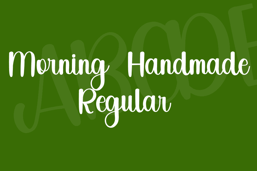 Morning Handmade Font · 1001 Fonts