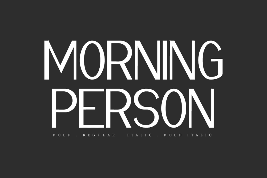 Morning Person Demo Font Family · 1001 Fonts