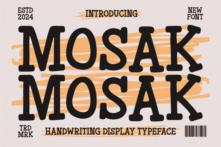 MOSAK Font · 1001 Fonts