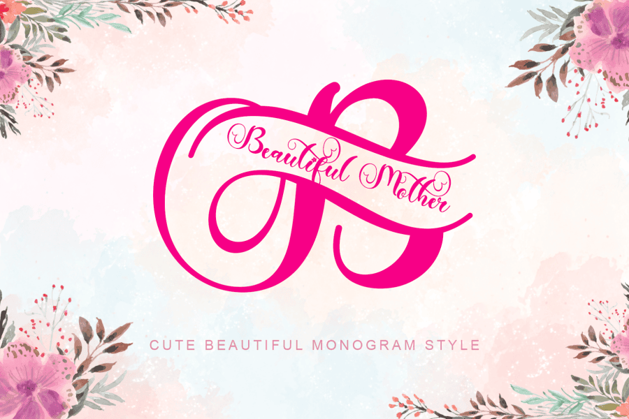 Mother Monogram Demo Font Family · 1001 Fonts