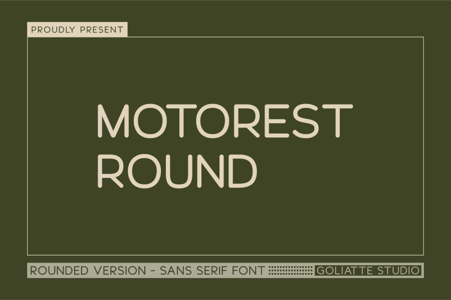 Motorest Round Font · 1001 Fonts