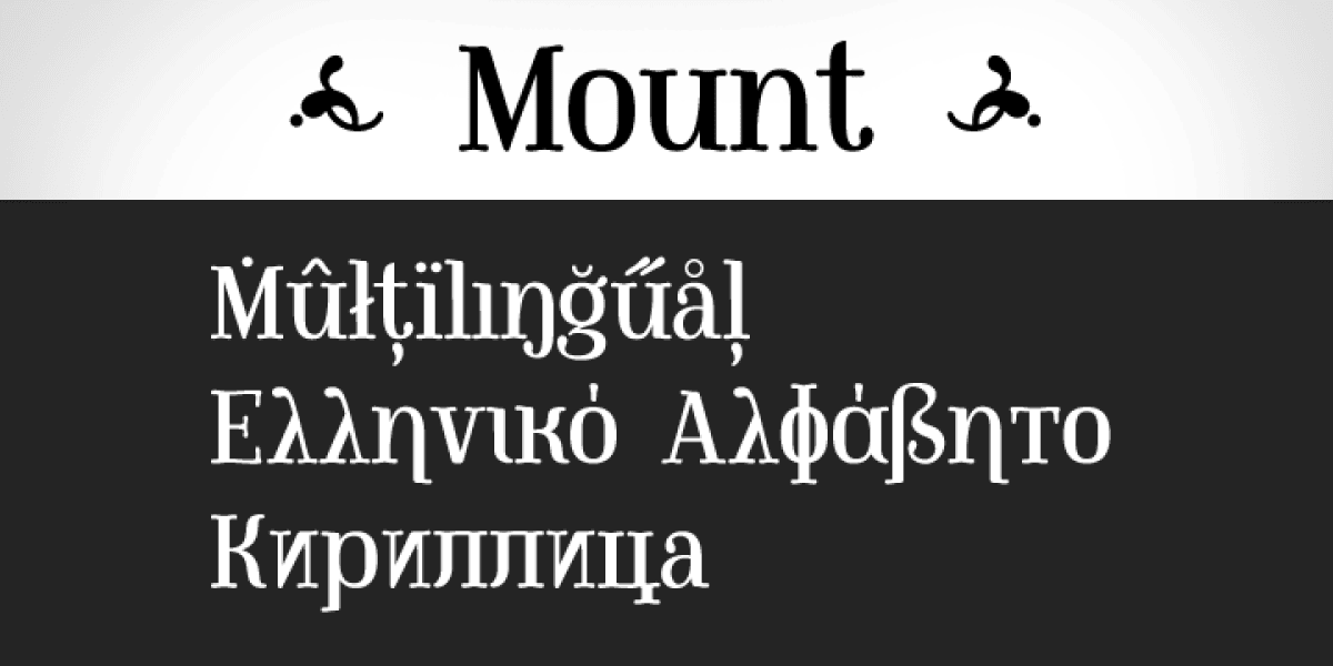 Mount PERSONAL USE ONLY Font Family · 1001 Fonts