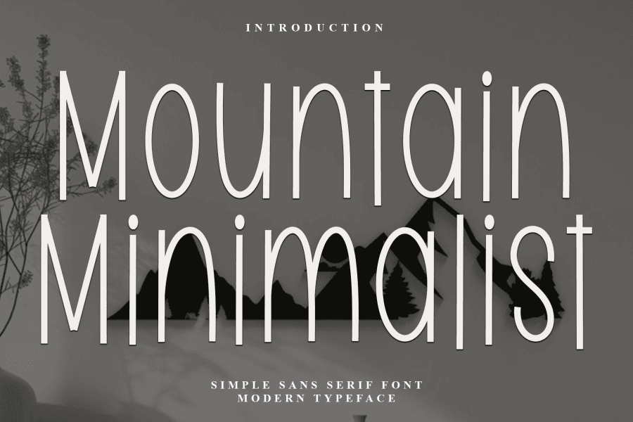 Mountain Minimalist Font · 1001 Fonts