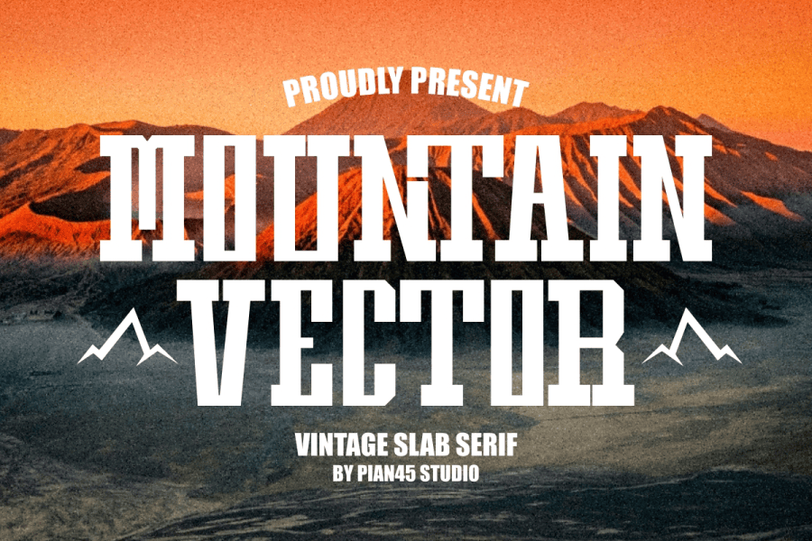 Mountain Vector Font · 1001 Fonts