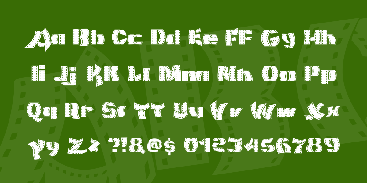 Movie Filmstrip Font · 1001 Fonts