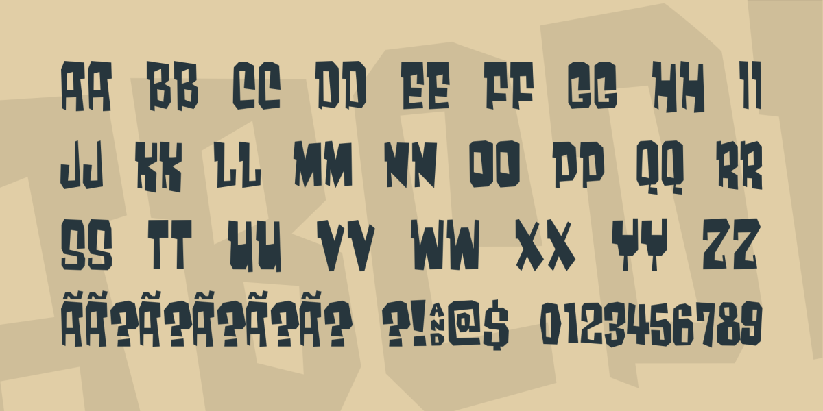 Much too loud Font · 1001 Fonts