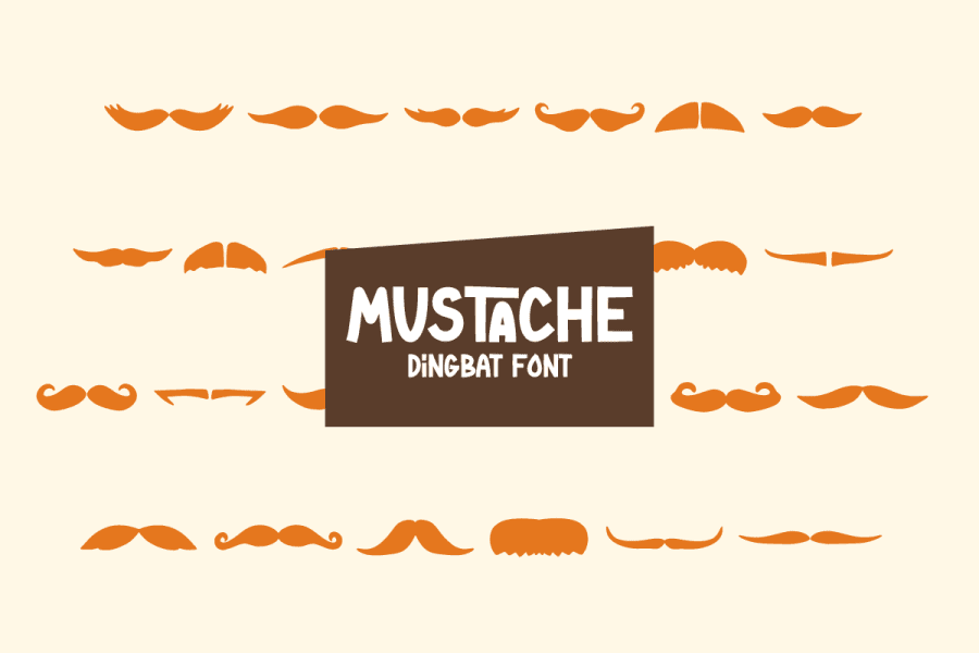 Mustache Letter Fonts