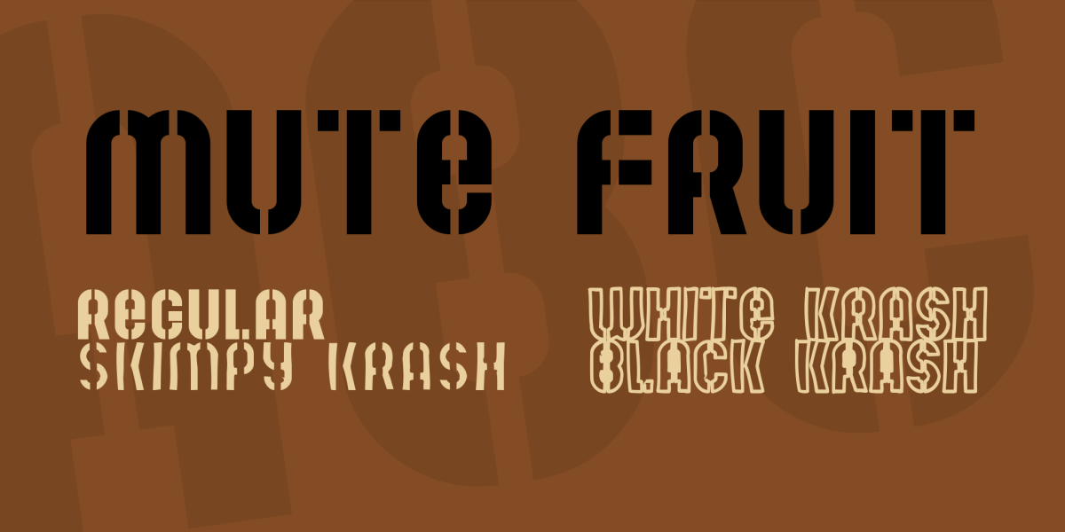 Mute Fruit Font Family · 1001 Fonts