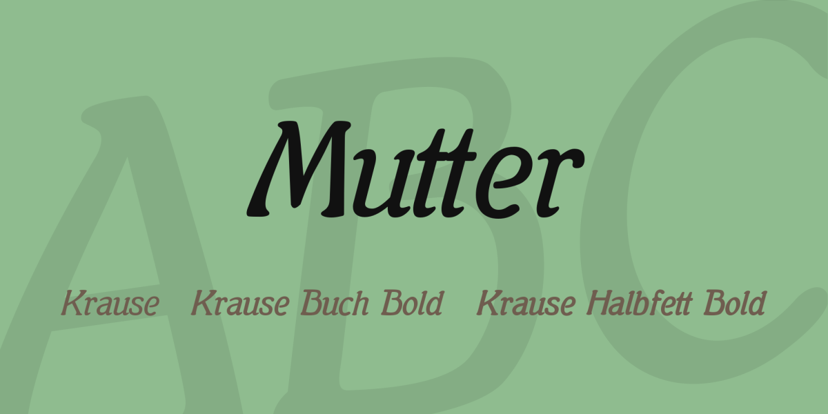 Mutter Font Family · 1001 Fonts