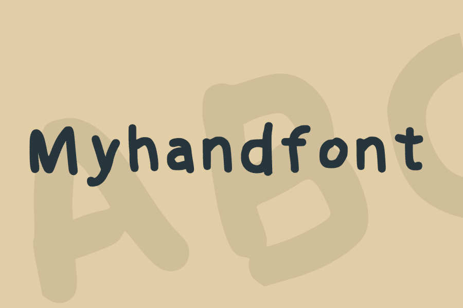Myhandfont Font · 1001 Fonts