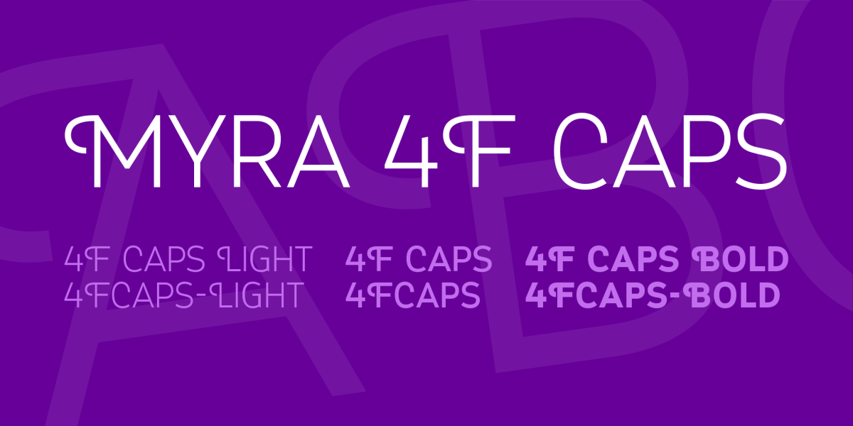 Myra 4F Caps Font Family · 1001 Fonts