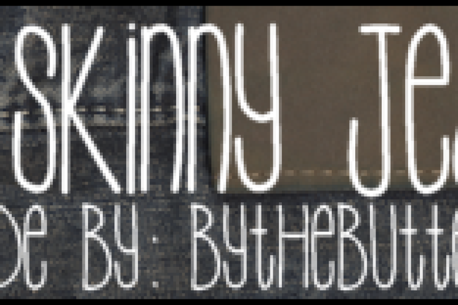 MySkinnyJeans Font · 1001 Fonts