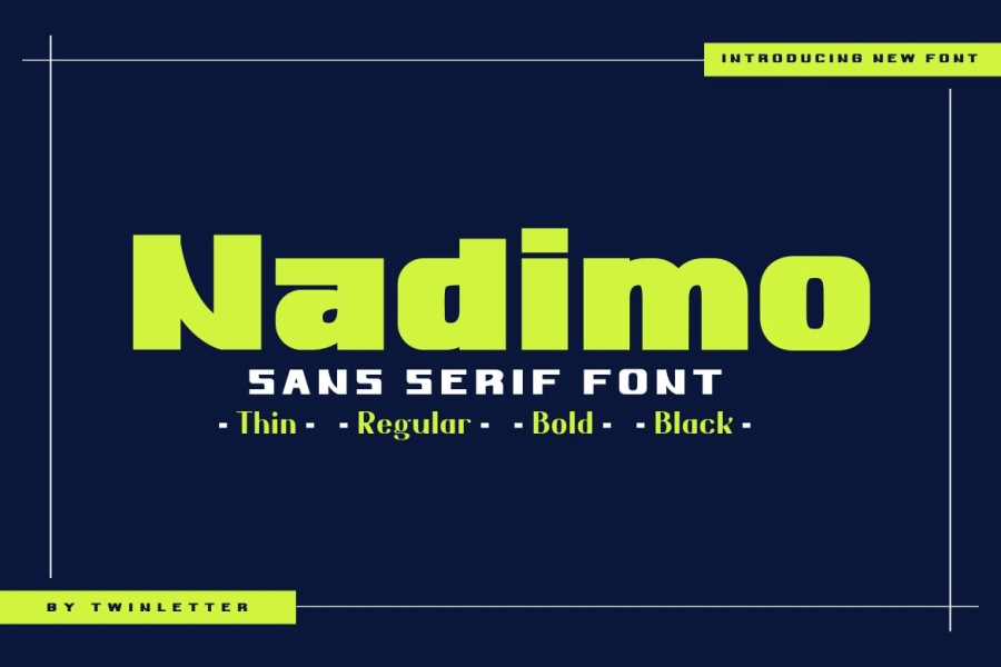 Nadimo personaluse Font Family · 1001 Fonts