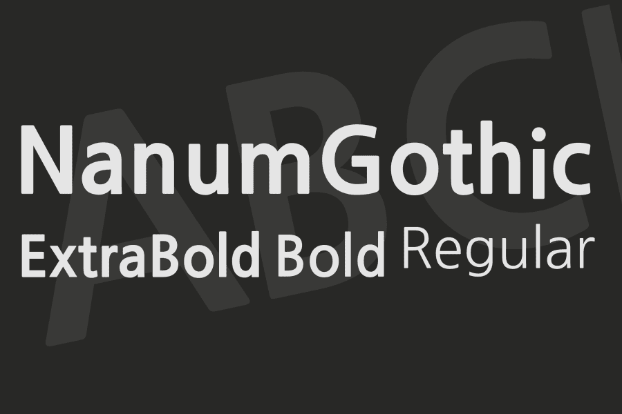 NanumGothic Font Family · 1001 Fonts