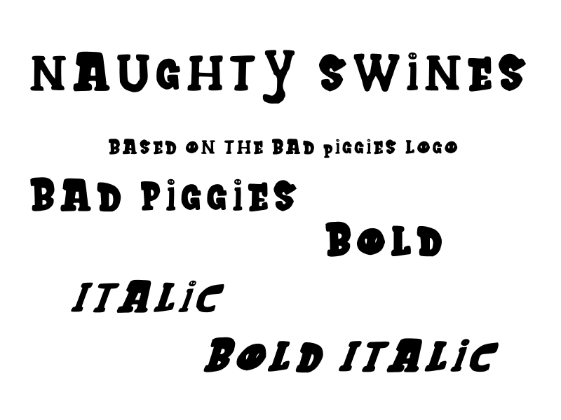 Naughty Swines Font · 1001 Fonts