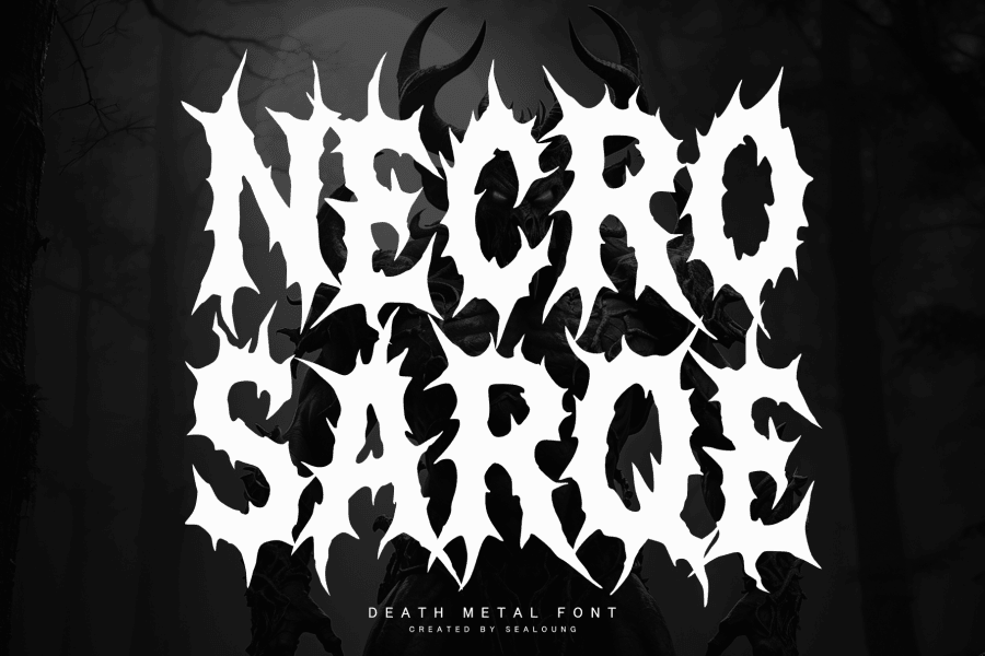 Necro Sarqe Font · 1001 Fonts