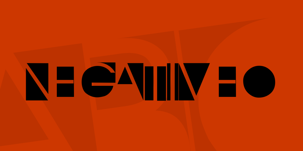 1 Free Negative, White Font · 1001 Fonts