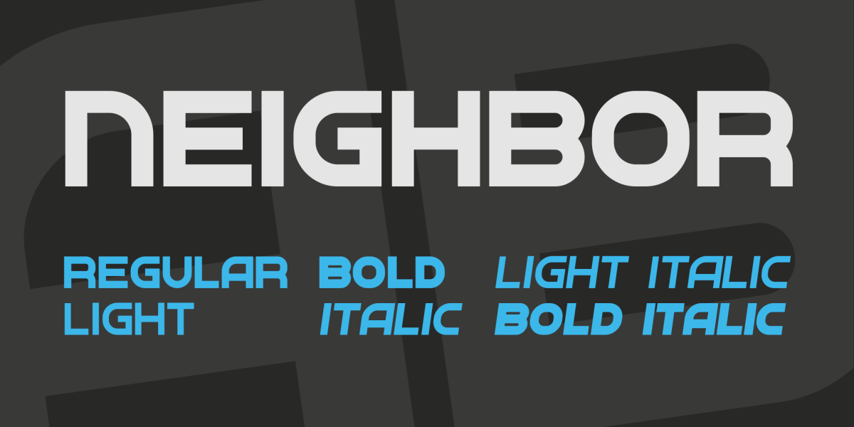 Neighbor Font Family · 1001 Fonts