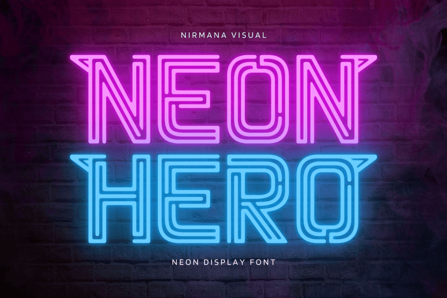 Neon Hero - Demo Version Font · 1001 Fonts