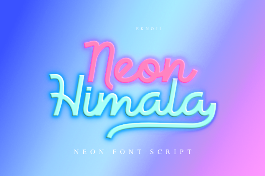 Neon Himala Font · 1001 Fonts