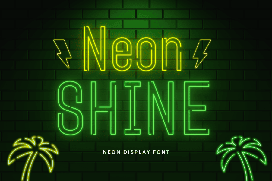 1 Free Bold Neon Font · 1001 Fonts