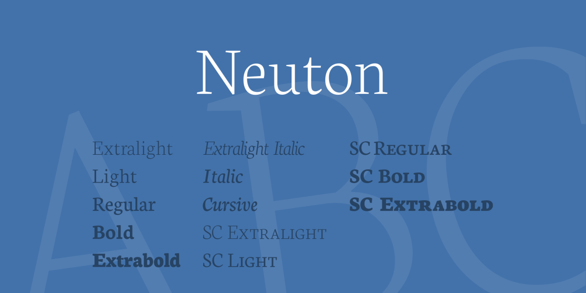 Neuton Font Family · 1001 Fonts