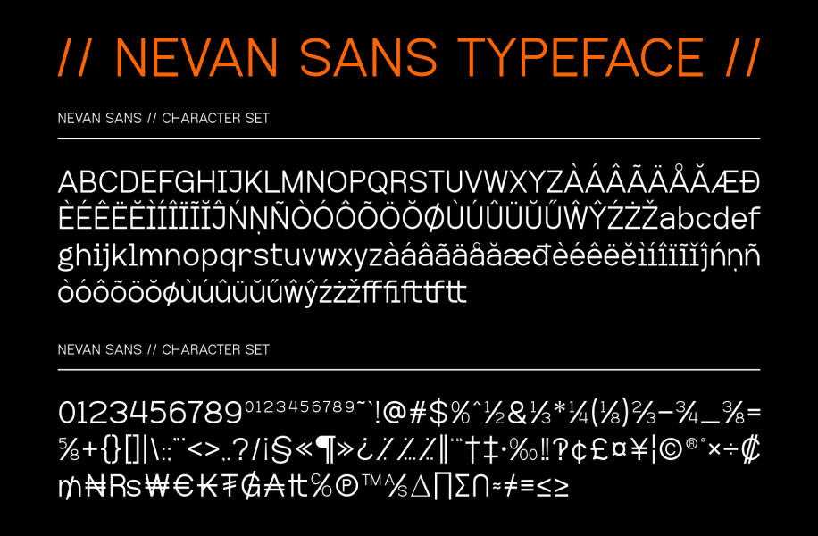 NEVAN SANS Font · 1001 Fonts