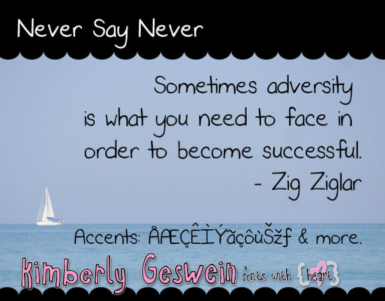 Never Say Never Font · 1001 Fonts