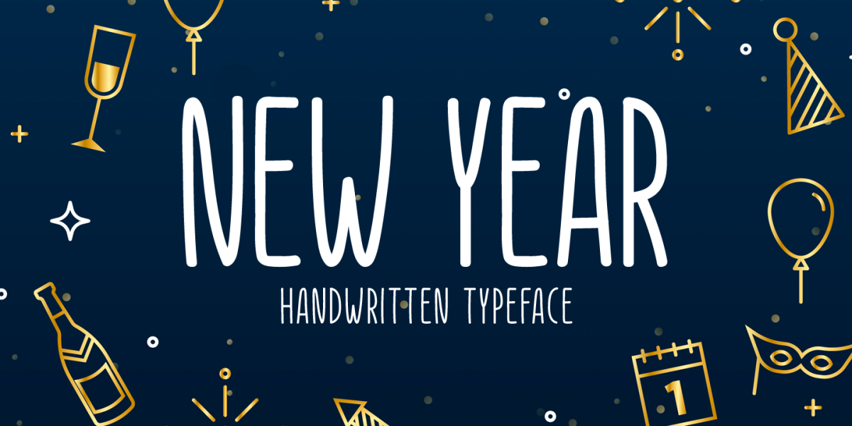 New Year - Free Version Font · 1001 Fonts