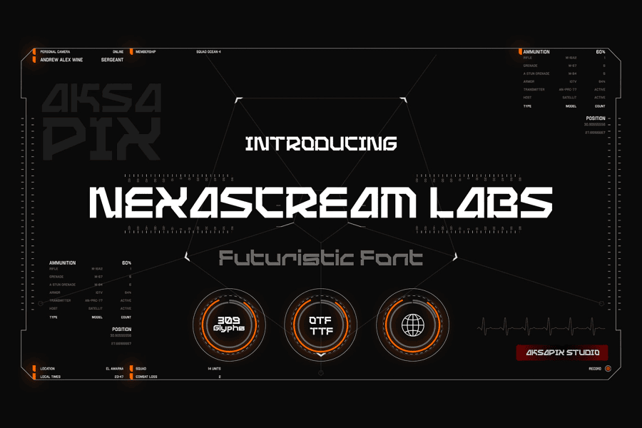 Nexascream Labs Font · 1001 Fonts