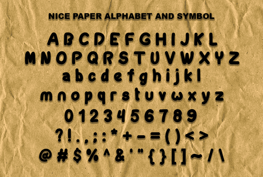 Nice Paper Font · 1001 Fonts