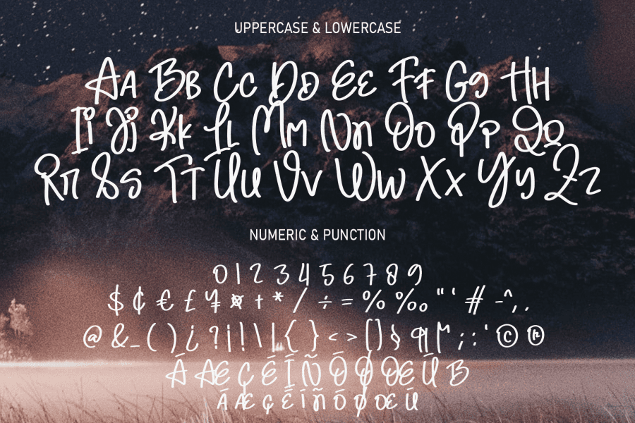Night Full Of Light Font · 1001 Fonts
