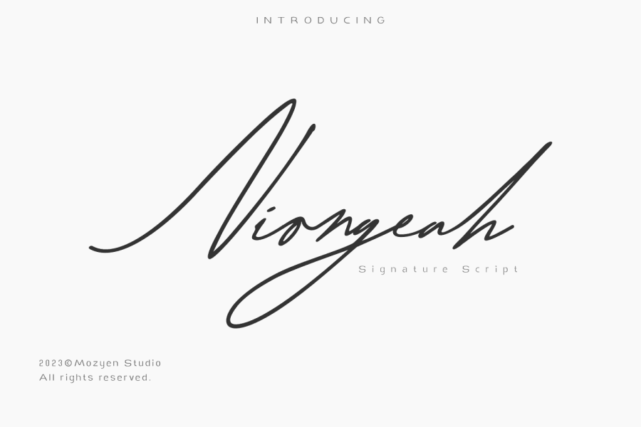Niongeah Font · 1001 Fonts