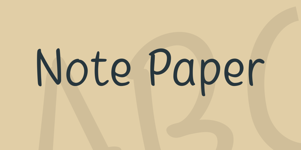 Note Paper Font · 1001 Fonts