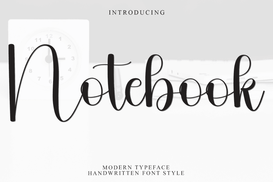 Notebook Pencil Font · 1001 Fonts
