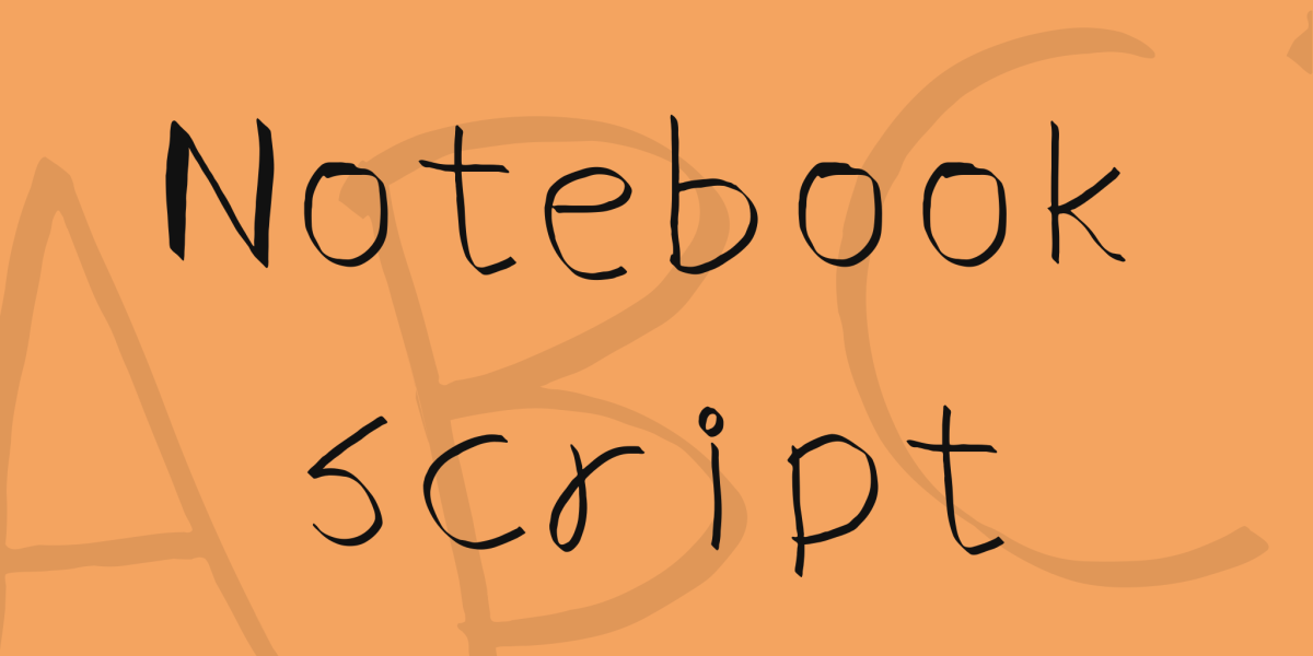 Notebook script Font · 1001 Fonts
