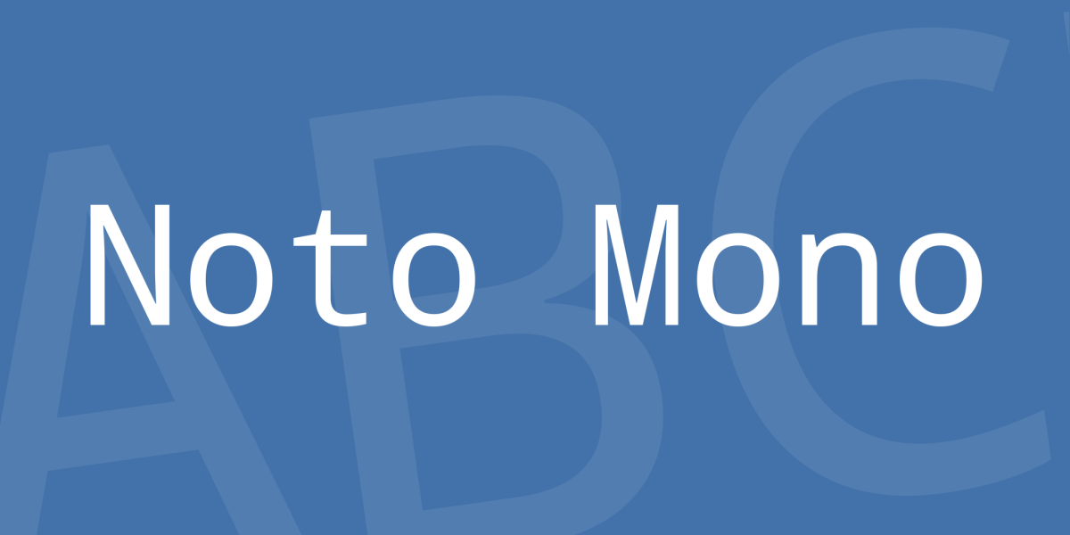 Noto Mono Font · 1001 Fonts