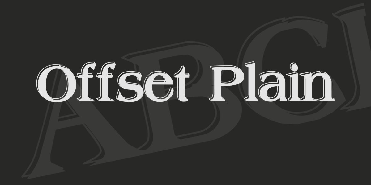 Offset Plain Font · 1001 Fonts