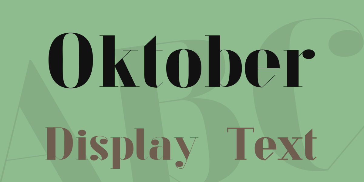 Oktober Font Family · 1001 Fonts