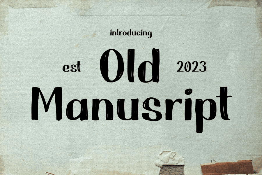 Old-Manuscript Font · 1001 Fonts