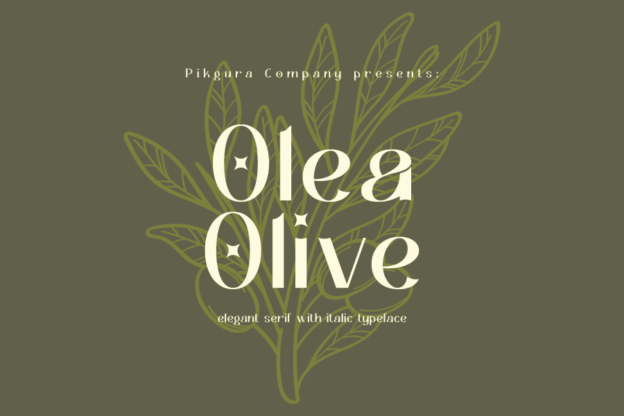 Olea Olive Font Family · 1001 Fonts