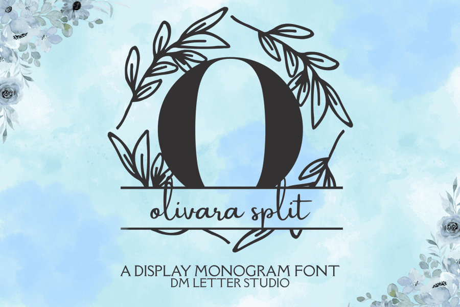 4 Free Leafy Split Monogram, Personalization Fonts · 1001 Fonts