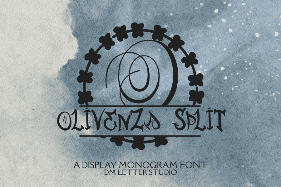 4 Free Invitation, Leafy Split Monogram Fonts · 1001 Fonts