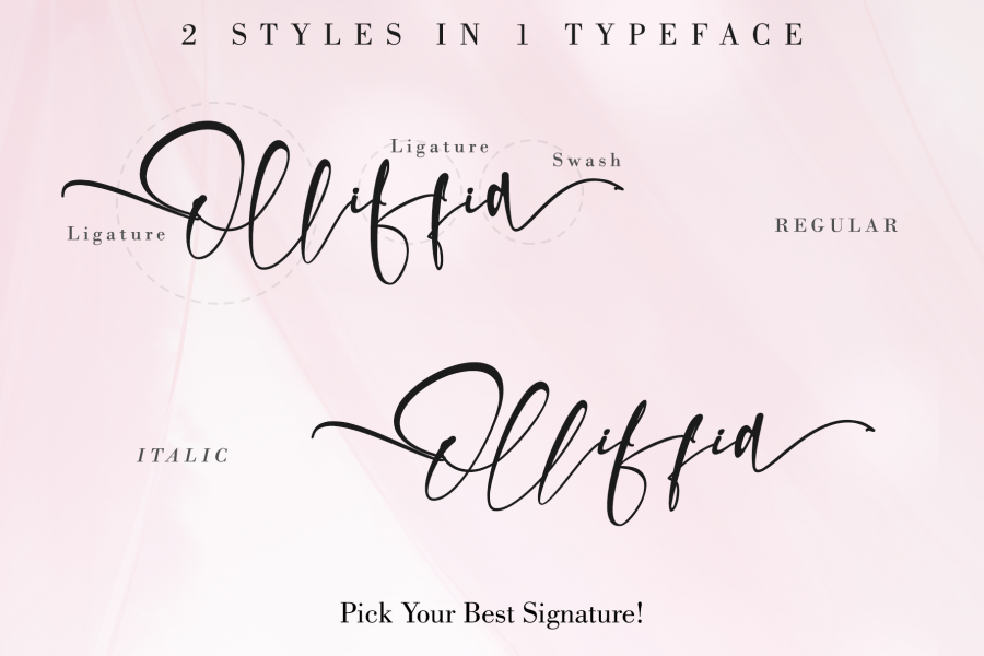 Olliffia Font · 1001 Fonts