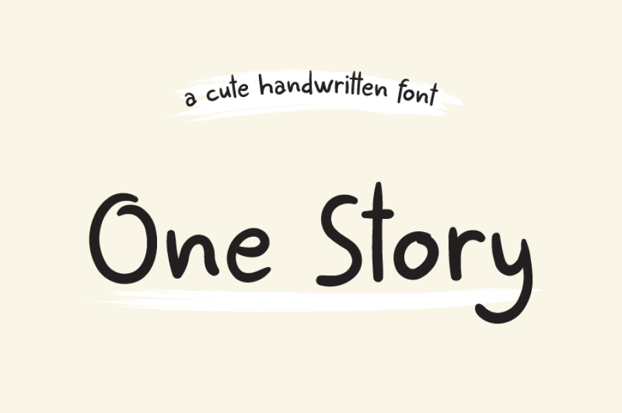 One Story Font · 1001 Fonts