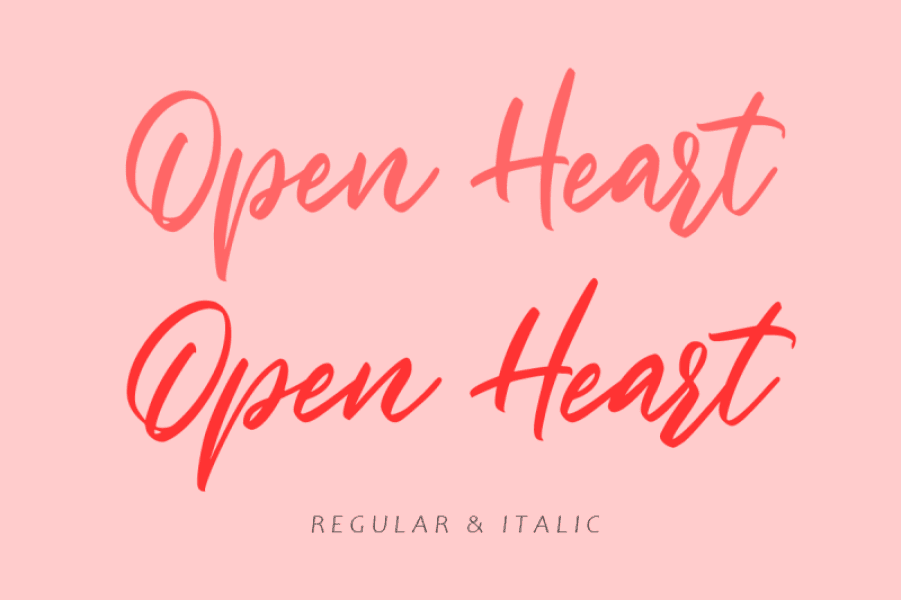 Open Heart Font · 1001 Fonts
