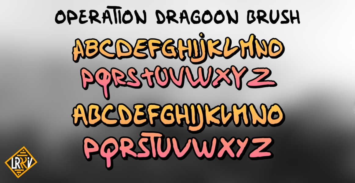 OPERATION DRAGOON BRUSH Font · 1001 Fonts