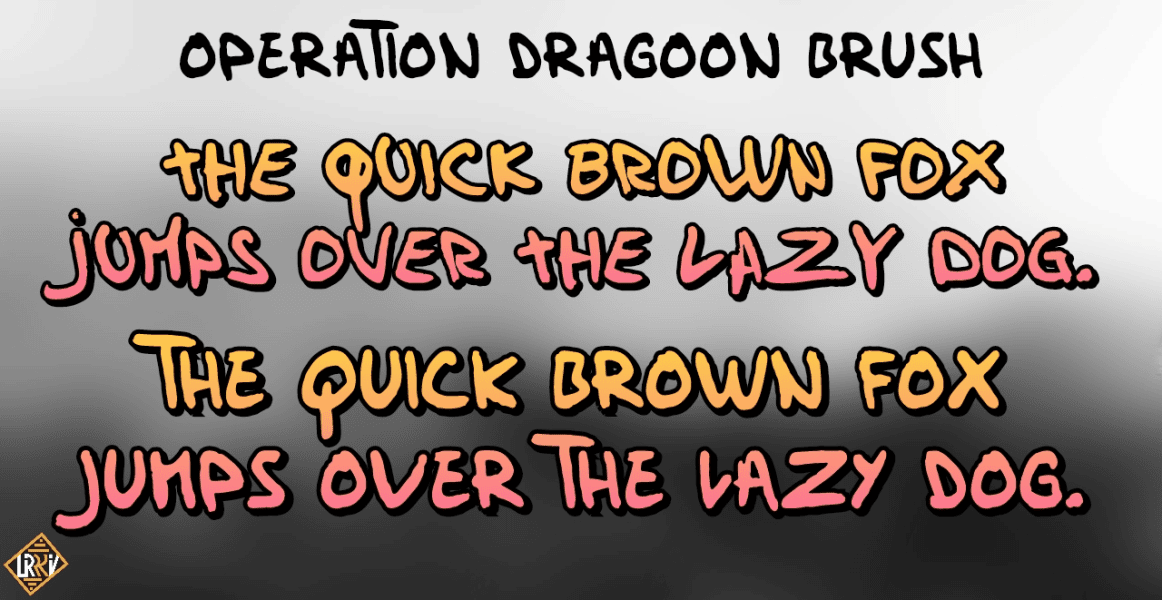 OPERATION DRAGOON BRUSH Font · 1001 Fonts