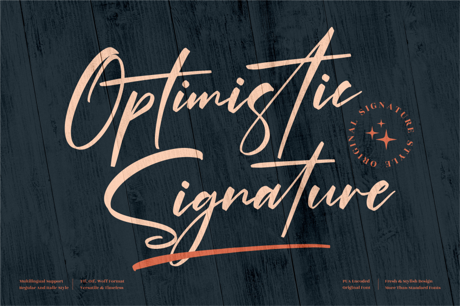 Optimistic Signature Font Family · 1001 Fonts