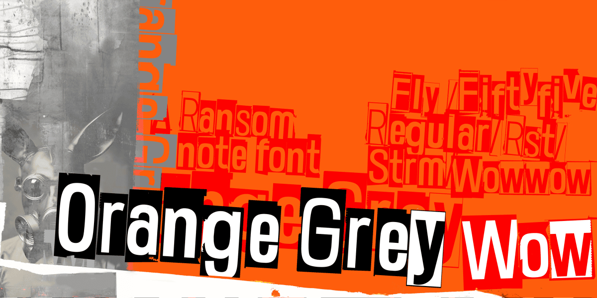 Orange Grey Wow Font Family · 1001 Fonts